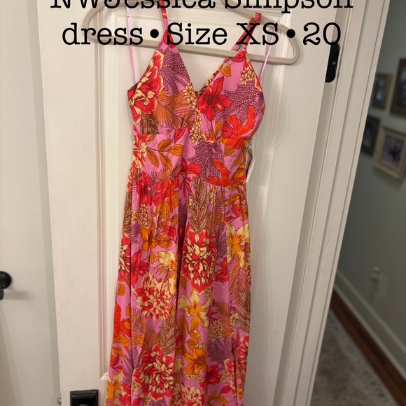 Jessica Simpson | Dresses | Jessica Simpson Pink Floral Maxi Dress ...